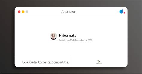 Hibernate Artur Neto Hibernate Dio