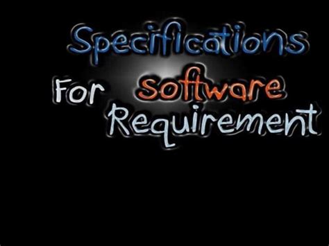 What Is A User Requirements Specification Pptx
