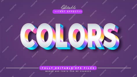 Premium Vector 3d Colorcolorful Gradient Color Text Effect