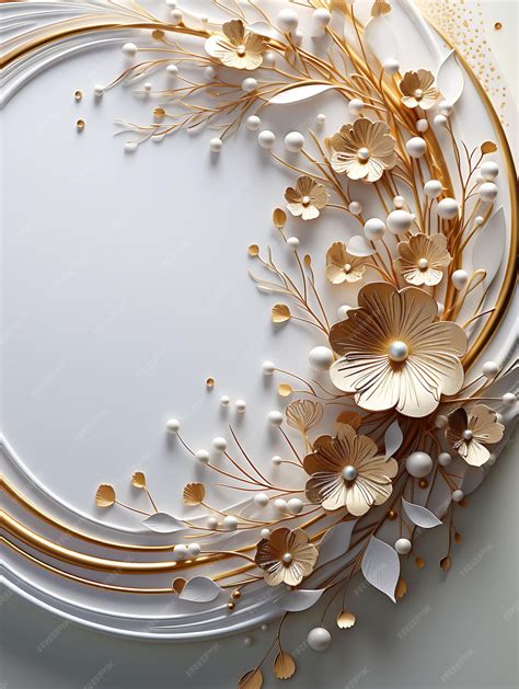 Premium Photo Background Of Glamorous Wedding Invitation Card Oval