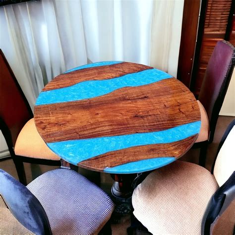 Round Epoxy Dining Table Round Epoxy Coffee Table Round Blue Epoxy