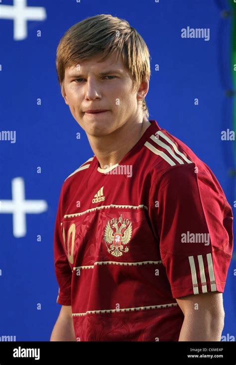 Russian Footballer Andrei Arshavin Participating In A Film Clip
