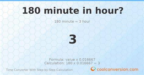 180 Minutes To Hours 180 Min 3 H
