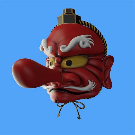 Premium Psd 3d Object Rendering Mask Oni