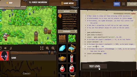 Forest Incursion Codecombat Python Youtube