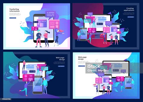 개념 방문 페이지 템플릿 평면 스타일 사업가 는 소셜 네트워크 뉴스 소셜 네트워크를 논의 Html에 대한 스톡 벡터 아트 및 기타 이미지 Istock