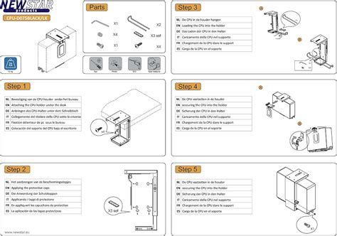 Newstar Cpu D075blacklk Lockable Under Desk Pc Mount Suitable Pc