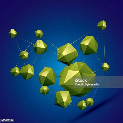 3 D 벡터 추상적임 디자인식 오브젝트입니다 다각형 그린 도형의 0명에 대한 스톡 벡터 아트 및 기타 이미지 0명 2015년 3차원 형태 Istock
