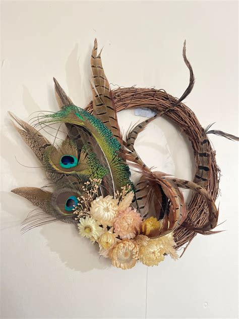 Mixed Feather Wreath Seasonal My Fancy Feathers