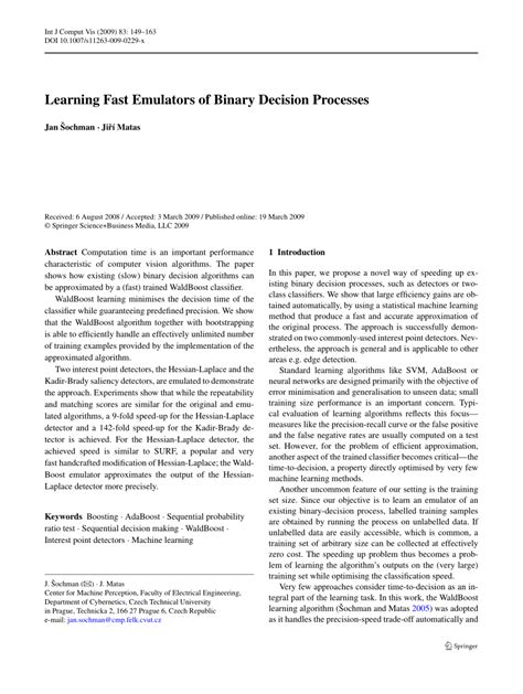 pdf learning fast emulators of binary decision processes