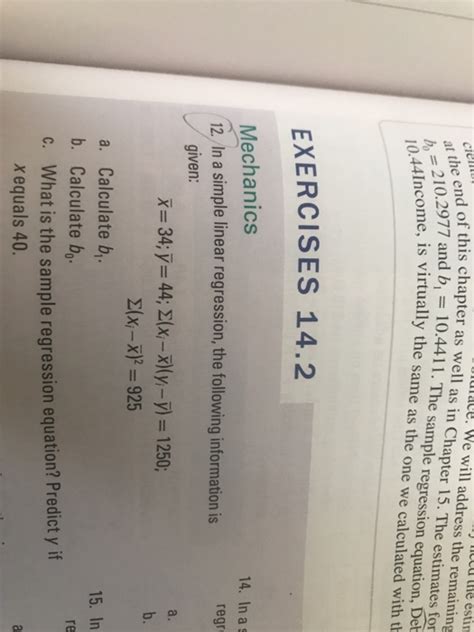 Solved A Calculate B1 B Calculate B0 Chegg Com