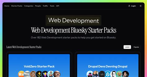 Web Development Bluesky Starter Packs 187 Lists • Sep 2025