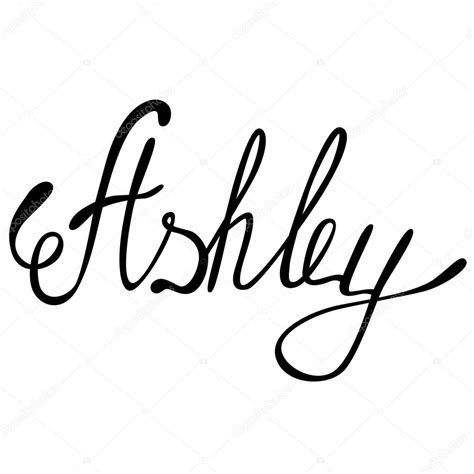 Ashley Name Lettering — Stock Vector © Marishayu 103637716