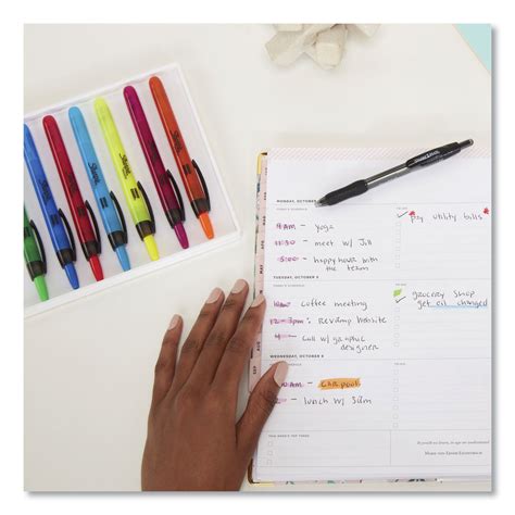 Sharpie® Retractable Highlighters With Storage Pouch Assorted Ink