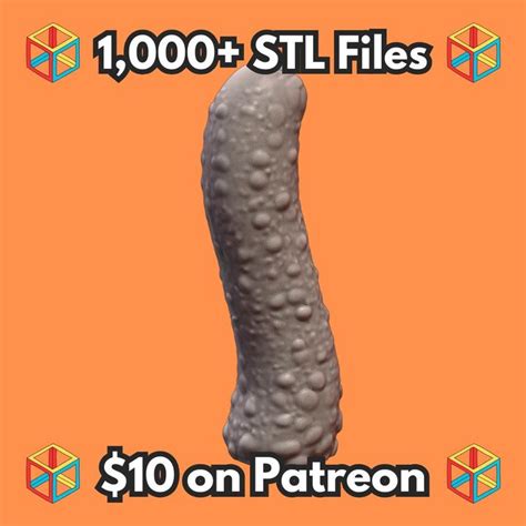 3d Printable Nsfw Alien Genital Bumpy Surface Dildo Sex Toy For Enhanced Sensation Mineeform Fdm