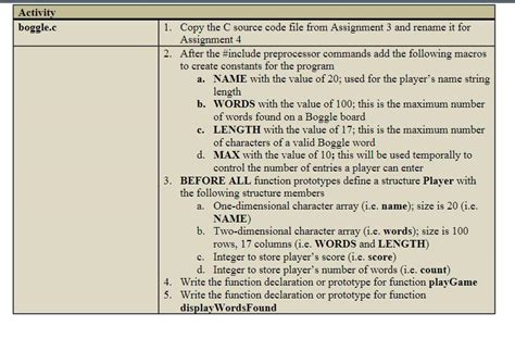 solved 1 copy the c source code file from assignment 3 and
