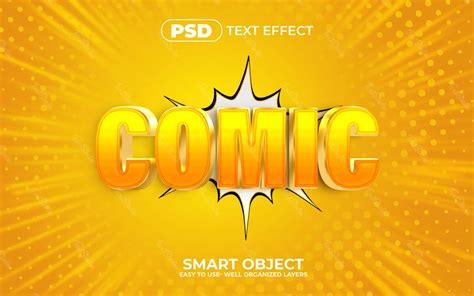 Comic 3d Text Effect Photoshop Premium Psd File