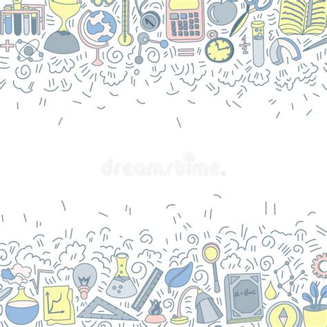 Welcome Back To School Hand Drawn Supply Doodles Background Vector