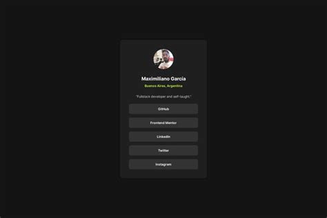 Frontend Mentor Social Links Profile Using Html And Css Coding