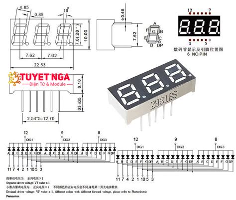 Led 7 Đoạn 0 28inch 3 Số Cathode Chung ĐiỆn TỬ TuyẾt Nga