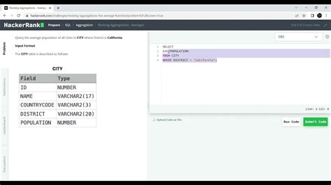 Hackerrank Sql Revising Aggregations Averages Sql Learning
