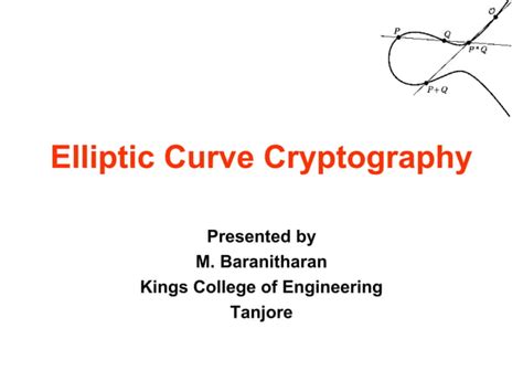 Elliptical Curve Cryptography Ppt