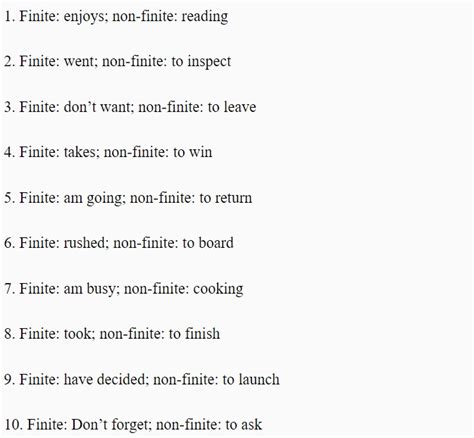 Finite And Non Finite Verbs Worksheet For Class 8 Ncert Guides Com