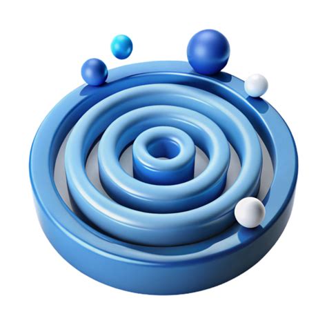 Abstract 3d Concentric Circles And Spheres Design 56093497 Png