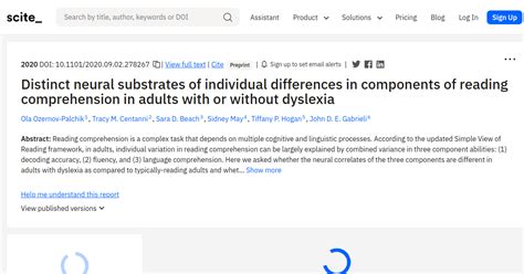Distinct Neural Substrates Of Individual Differences In Components Of Reading Comprehension In