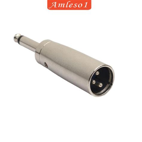 Amleso1 อะแดปเตอร์แปลงเสียงไมโครโฟน Xlr 3 Pin ตัวผู้ เป็น 14 นิ้ว 6