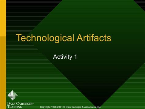 Technological Artifacts