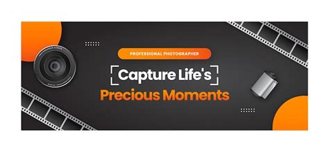 사진 작가 경력 및 취미를 위한 소셜 미디어 표지 템플릿 무료 벡터