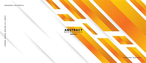 Colorful Geometric Orange Stripes Rectangle Shape On White Abstract Background