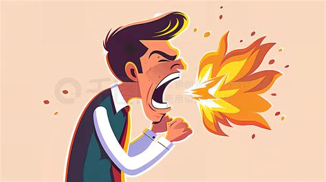 播客ai数字艺术 愤怒的老板怒火中烧图片 Ai平面元素免费下载 Png格式 4368像素 编号69503156 千图网