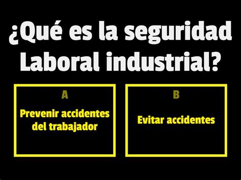 Seguridad E Higiene Quiz