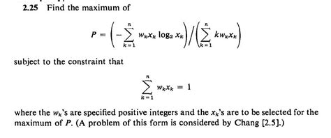 Solved 2 25 Find The Maximum Of Chegg Com