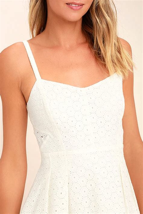 Jack By Bb Dakota Gaines Dress Ivory Lace Dress Skater Dress 7100