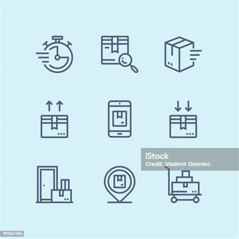 개요 배달 선적 웹 및 모바일 디자인을 위한 화물 아이콘 팩 3 0명에 대한 스톡 벡터 아트 및 기타 이미지 0명 공중전화 부스 마차 Istock