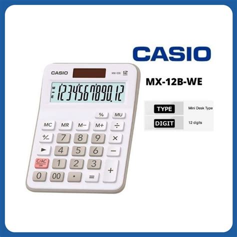 Casio Mx 12b White Value Series Basic Calculator For Business 100 Original Shopee Philippines