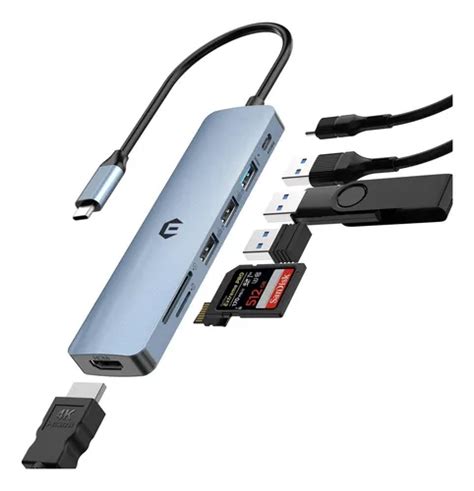 Hub Usb C 7 En 1 Tymyp Adaptador Usb Transferencia De Dato Meses sin interés