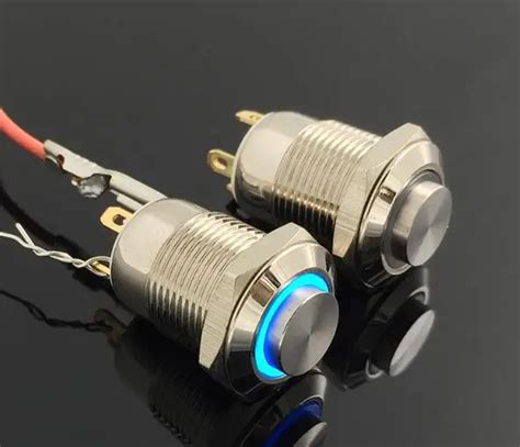 1pcs 12mm Illuminated LED Metal Switch Waterproof IP65 Smart Push Button Switch Mometanry With
