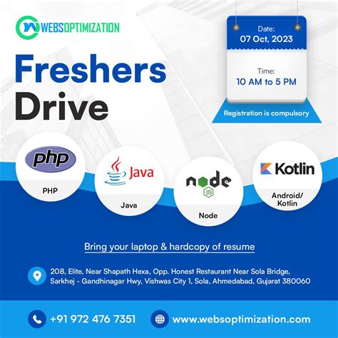 Ahmedabadjob Fresher Freshersdrive Itjobs Ahmedabaditjobs Php Java Nodejs Android