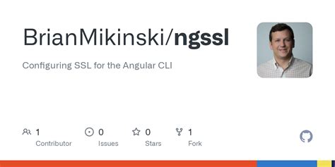 Github Brianmikinski Ngssl Configuring Ssl For The Angular Cli