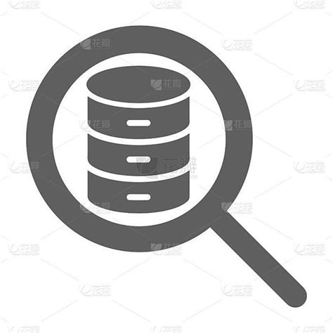 数据库，数据，数据库，放大镜，数据库图标