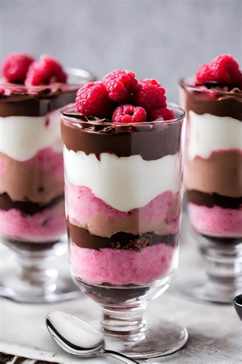 Chocolate Raspberry Layered Parfaits Vegan Focus