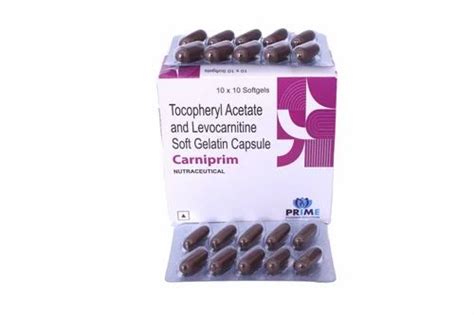 Tocopheryl Acetate Levocarnitine Soft Gelatin Capsule 400 Iu At Rs 250 Stripe In Haridwar