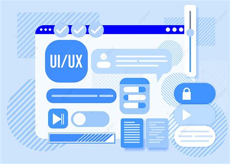 파란색의 Ui Ux 웹 사이트 개발 디자인 컨셉 Ui 배경 웹 사이트 디자인 Ux 배경 일러스트 및 사진 무료 다운로드