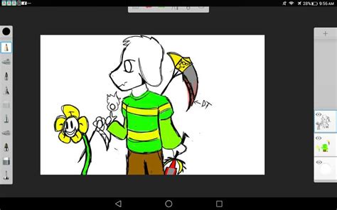 Scythetale Asriel And Flowey Undertale Amino