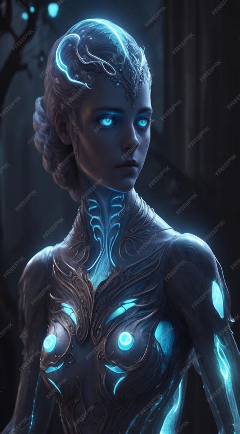 Premium Ai Image Biotic Robot Background Ai Robot Face Bionic Robot