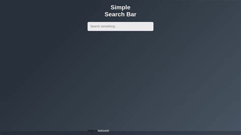 Simple Search Bar Html Css